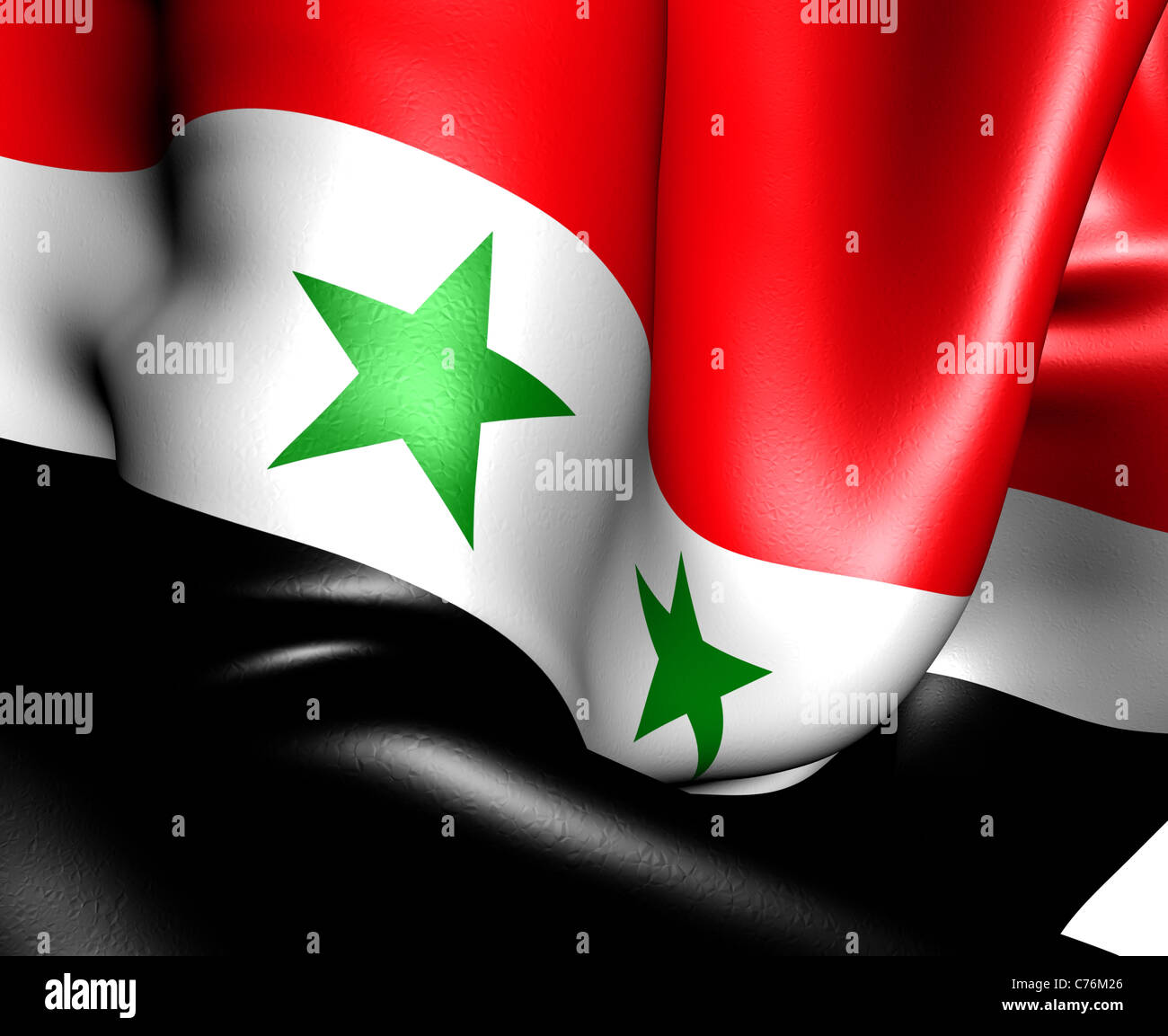 Flag of Syria. Close up Stock Photo - Alamy
