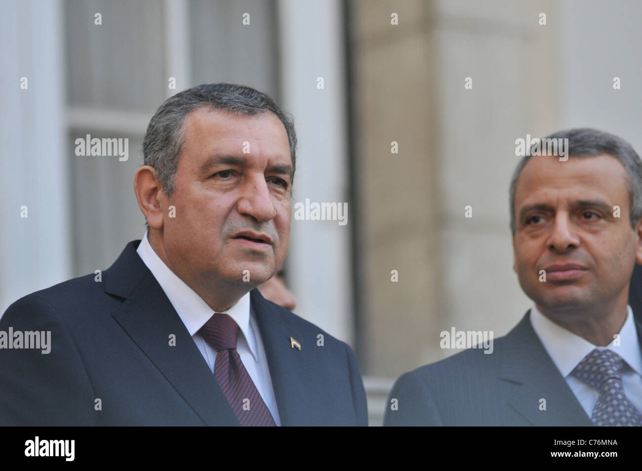 Egyptian PM Essam Sharaf during talks with Turkish PM Tayyip Erdogan ...