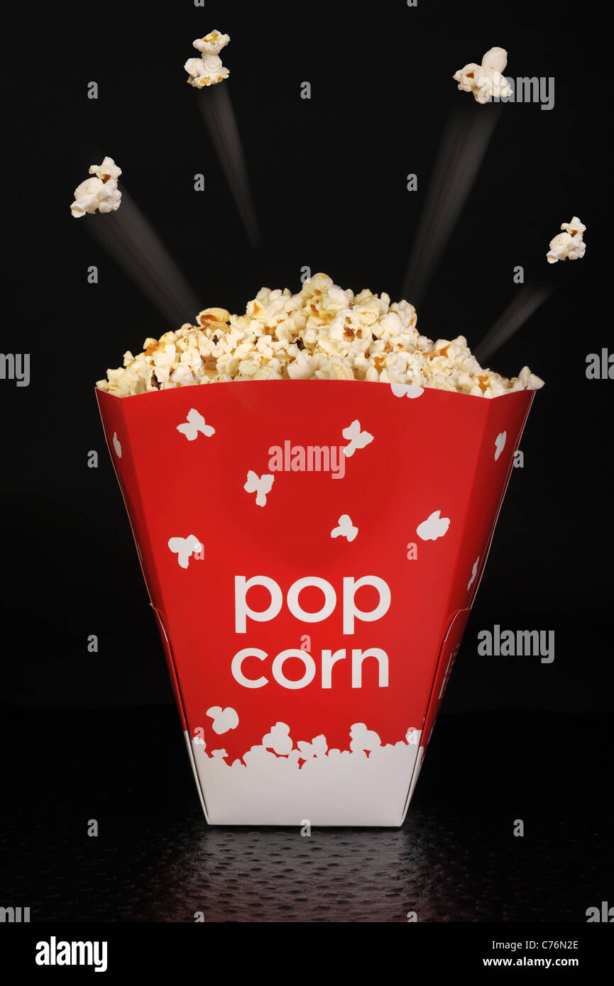 Popcorn Flying High Stock Photo - Alamy