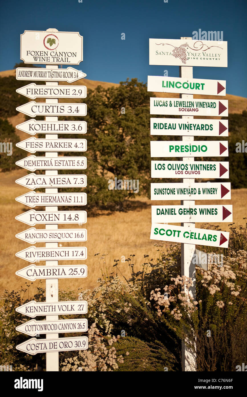 Winery signs directions hi-res stock photography and images - Alamy