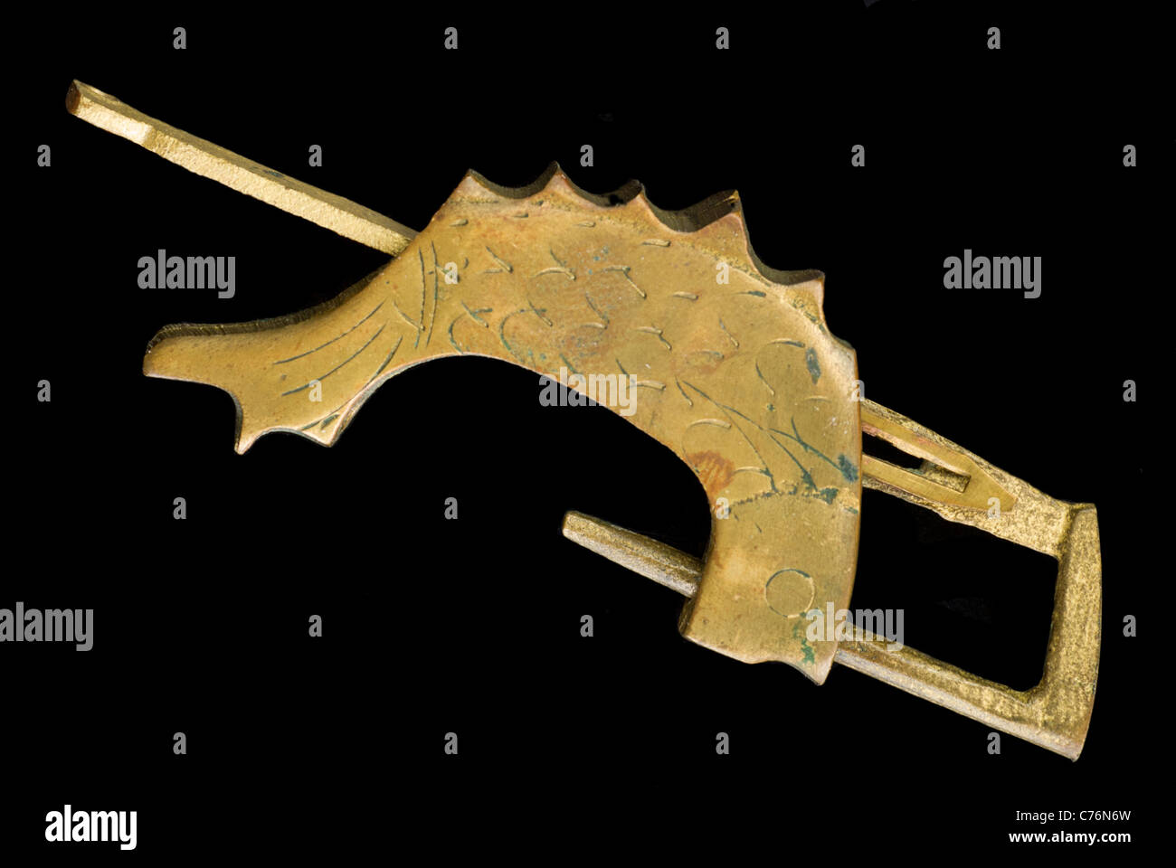 Chinese brass padlock and key. Open Stock Photo - Alamy