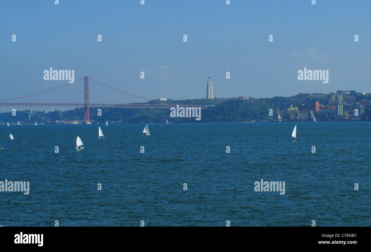 River Tejo from Belem Lisbon Portugal Stock Photo - Alamy