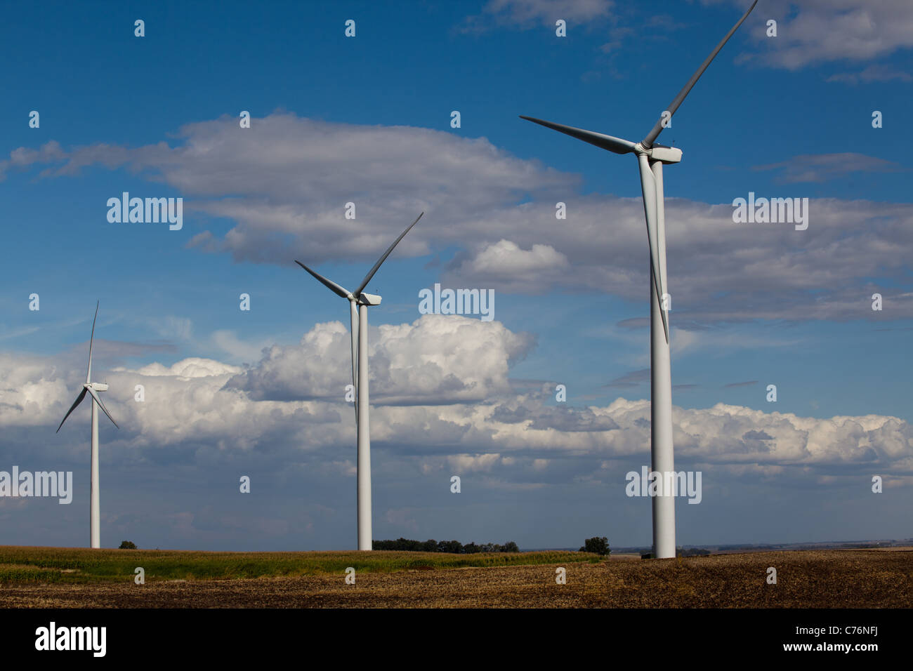 Wind Towers on a Wind Farm Stock Photo - Alamy