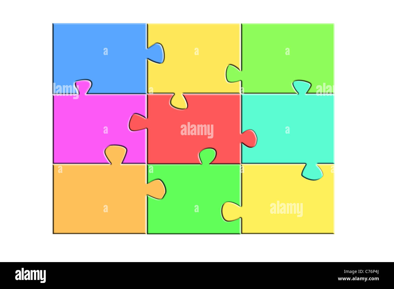 bright jigsaw puzzle Stock Photo - Alamy