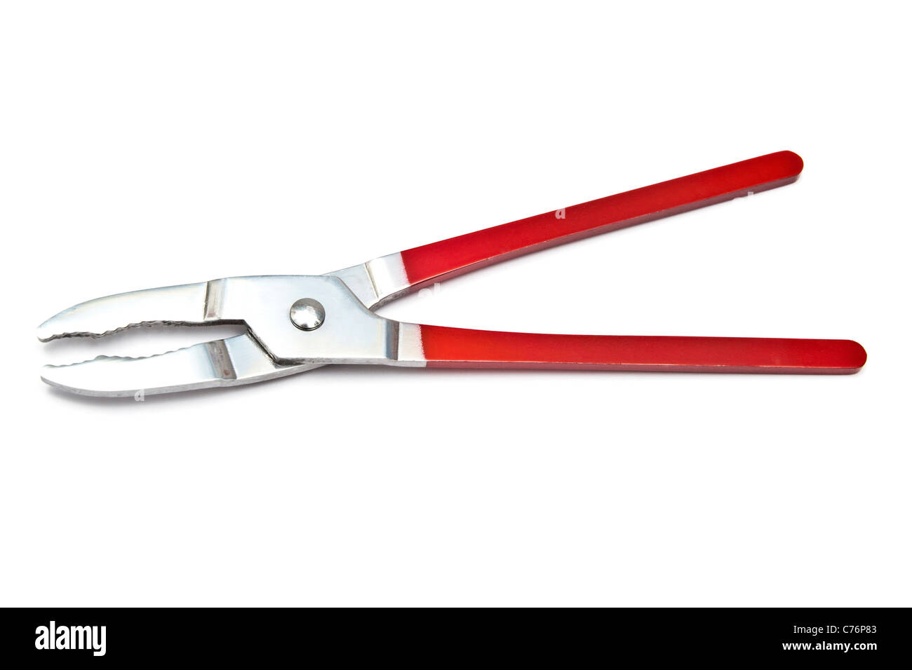 Red pliers closeup on white background Stock Photo - Alamy