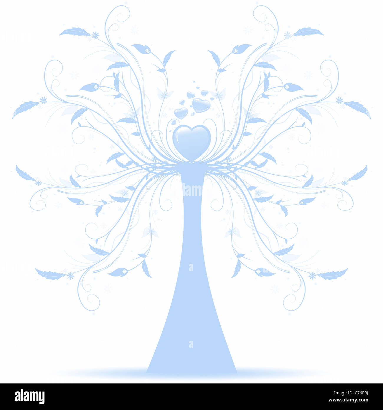 Beautiful abstract art tree on white background Stock Photo - Alamy