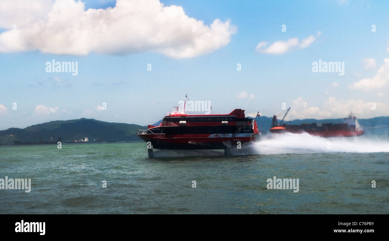 A turbo Jet jetfoil heading to Macau Stock Photo - Alamy