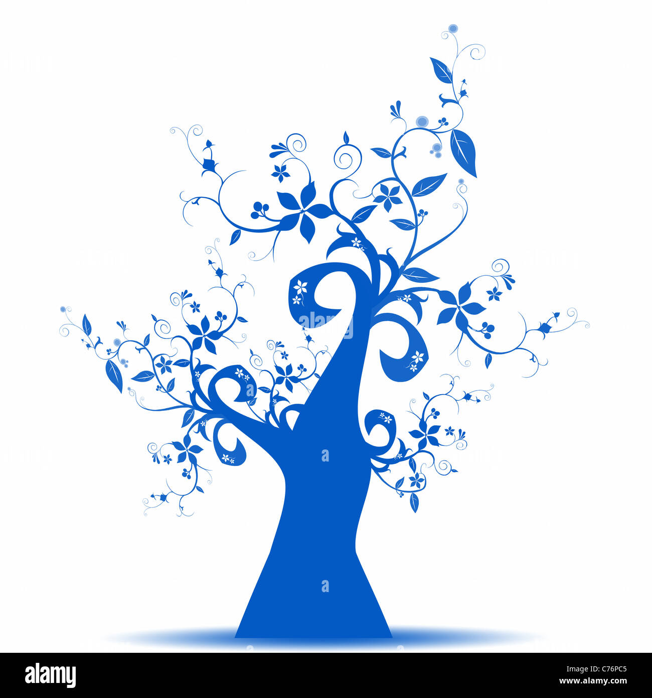 Beautiful abstract art tree isolated on white background Stock Photo ...