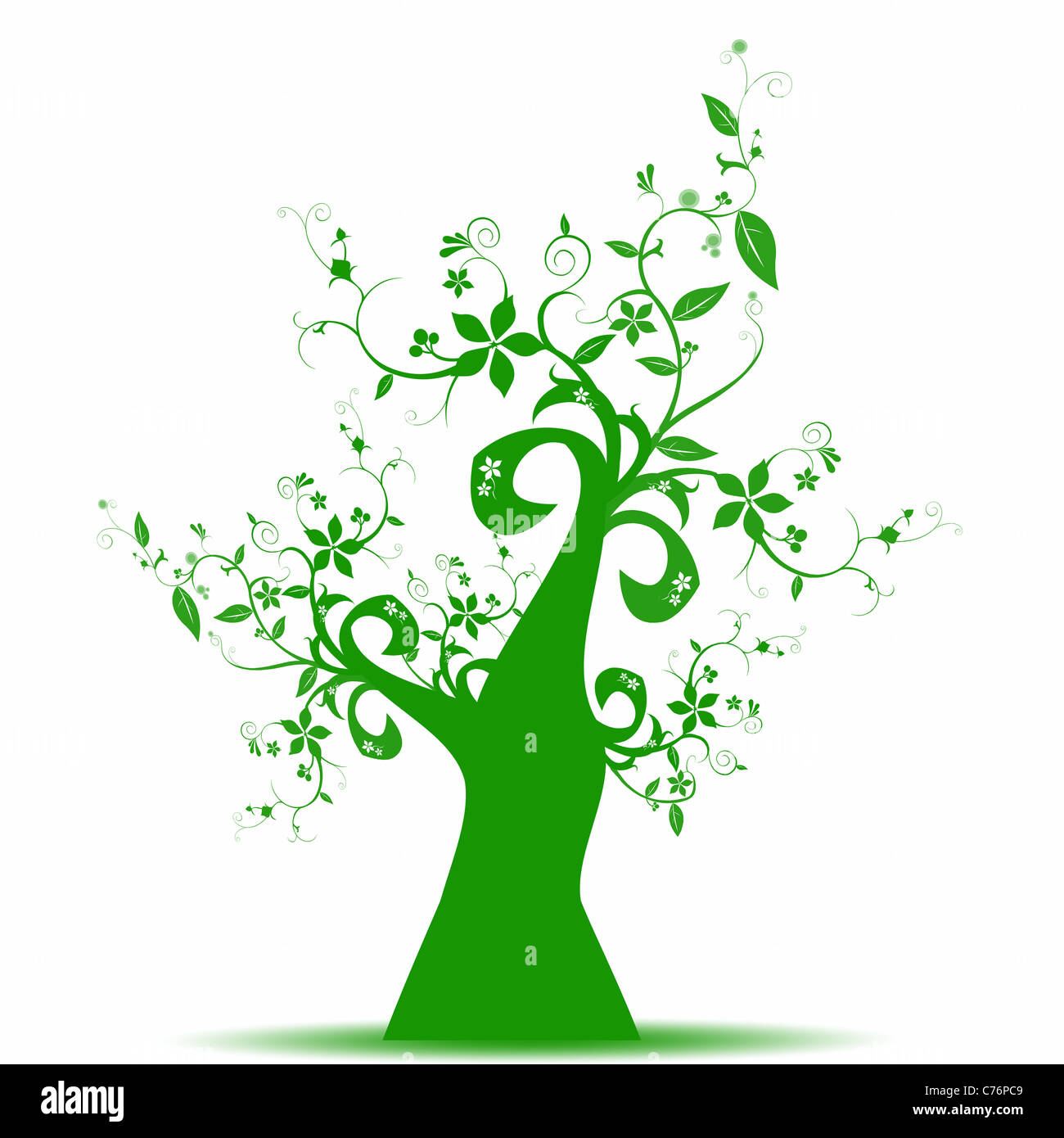 Beautiful abstract art tree isolated on white background Stock Photo ...