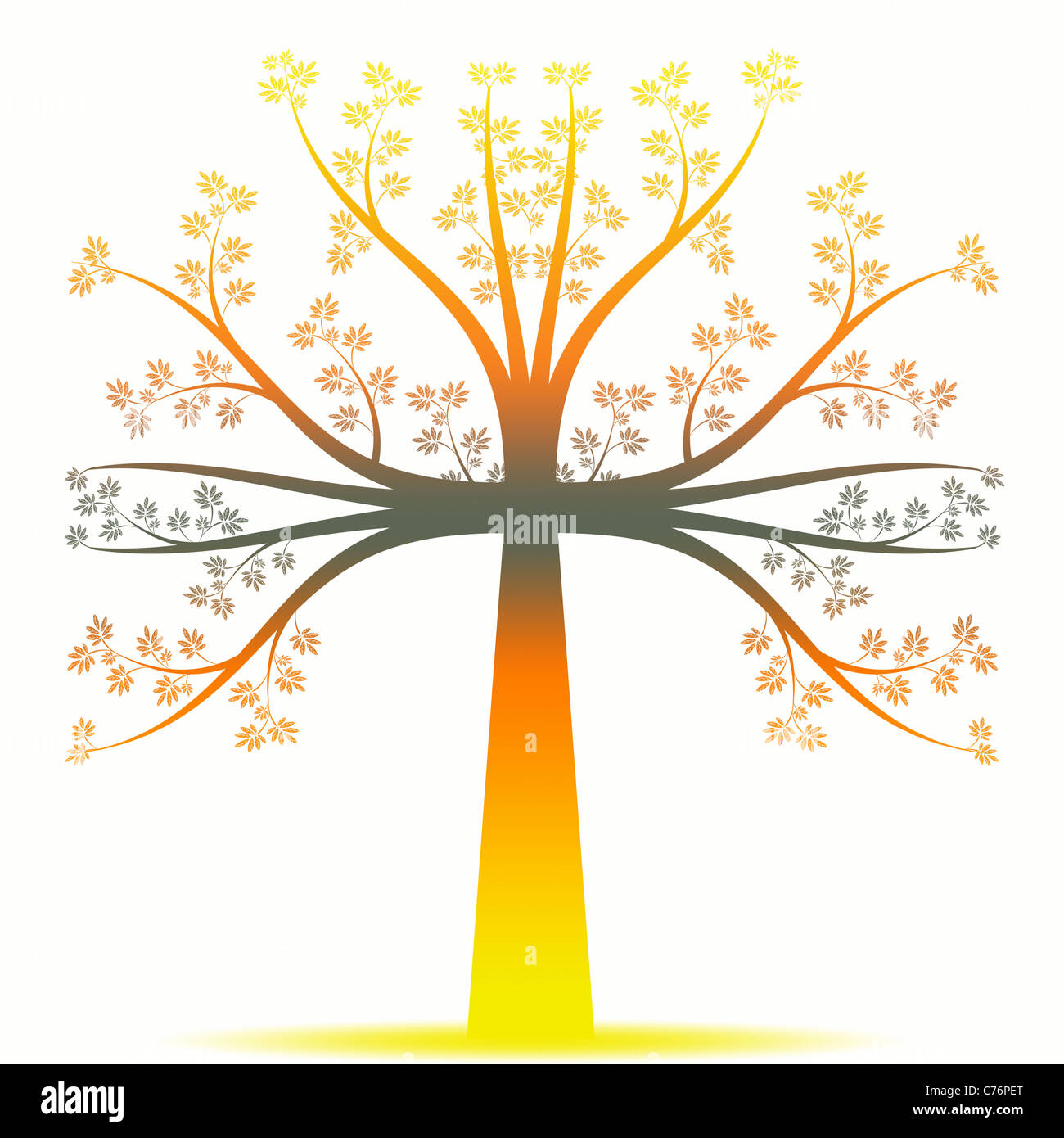 colorful art tree isolated on white background Stock Photo - Alamy