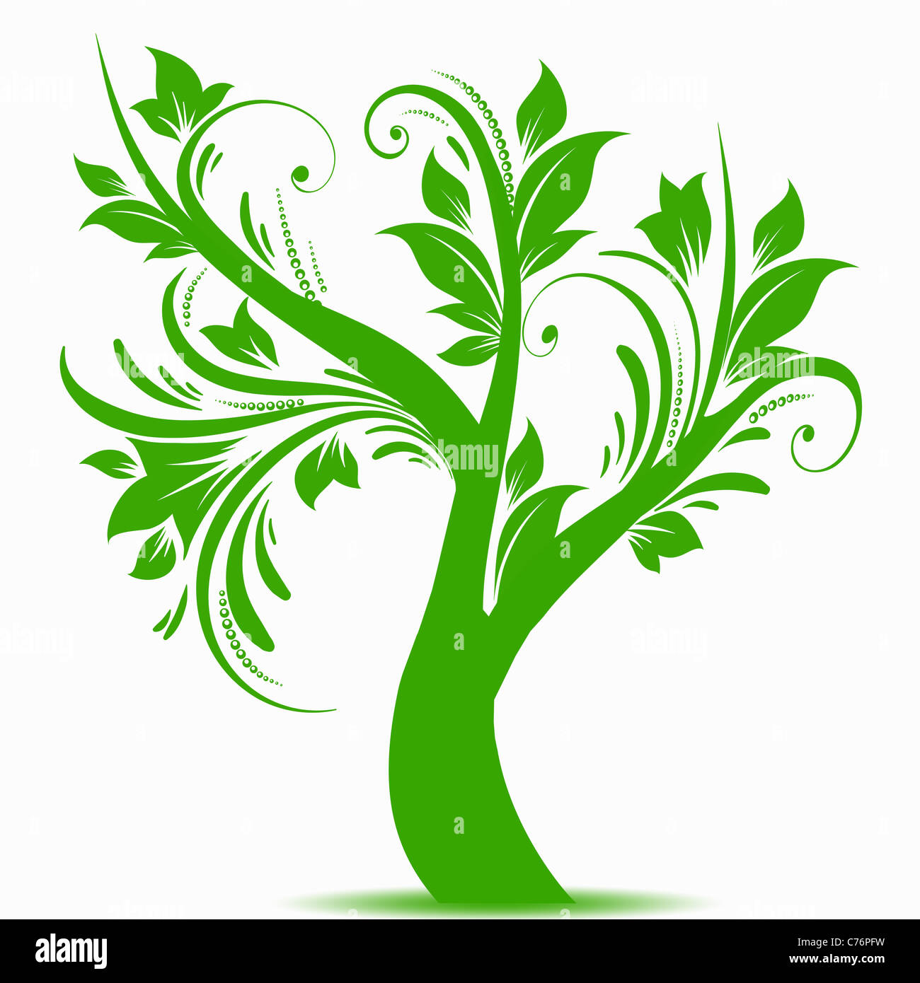 Beautiful art tree isolated on white background Stock Photo - Alamy