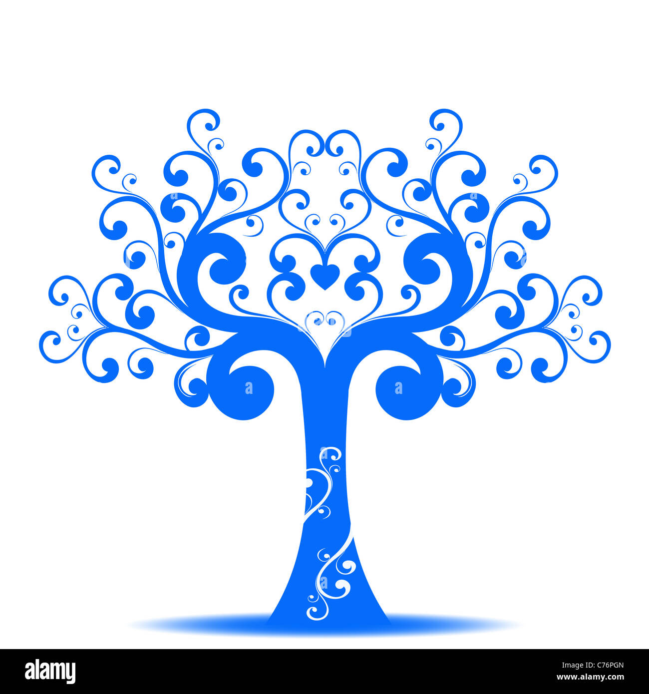 Beautiful art tree isolated on white background Stock Photo - Alamy
