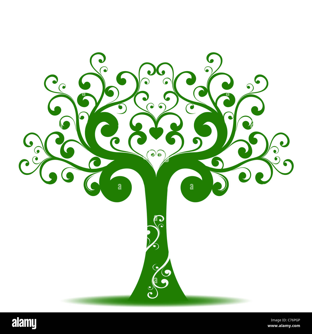 Beautiful art tree isolated on white background Stock Photo - Alamy