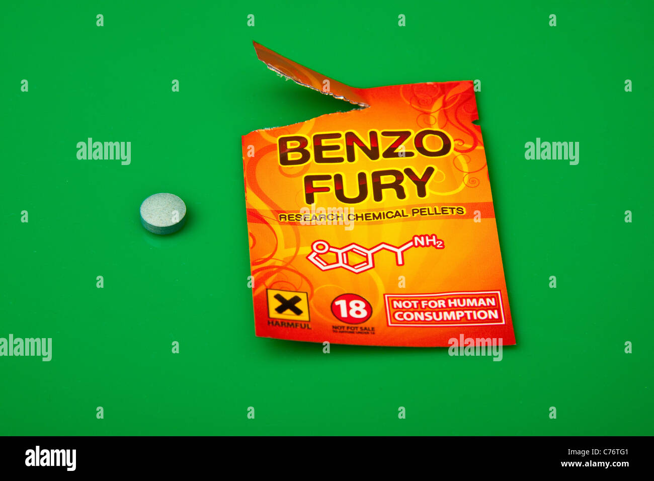 Packet of Benzo Fury, 6-APDB is a legal high or "research chemical ...