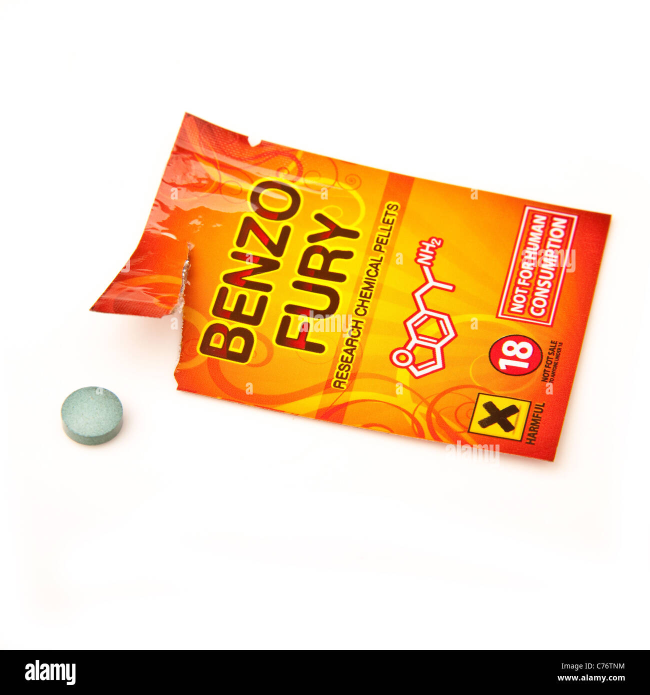 Packet of Benzo Fury, 6-APDB is a legal high or "research chemical ...