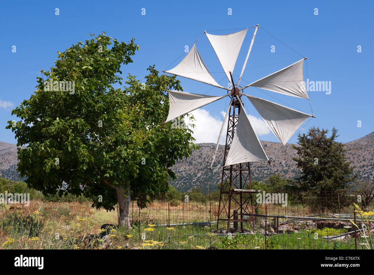 Greece crete lasithi plateau village hi-res stock photography and ...