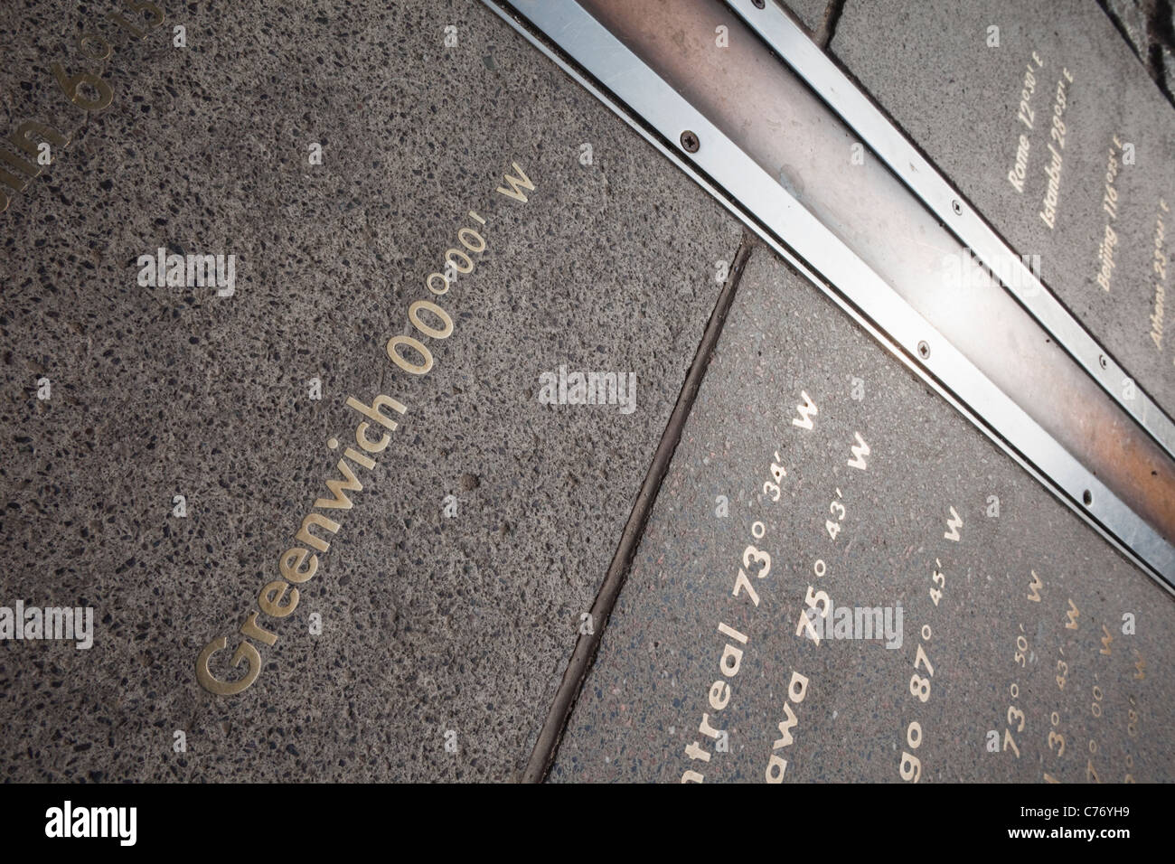 England, London, Greenwich, Royal Observatory, Greenwich Meridian Line ...