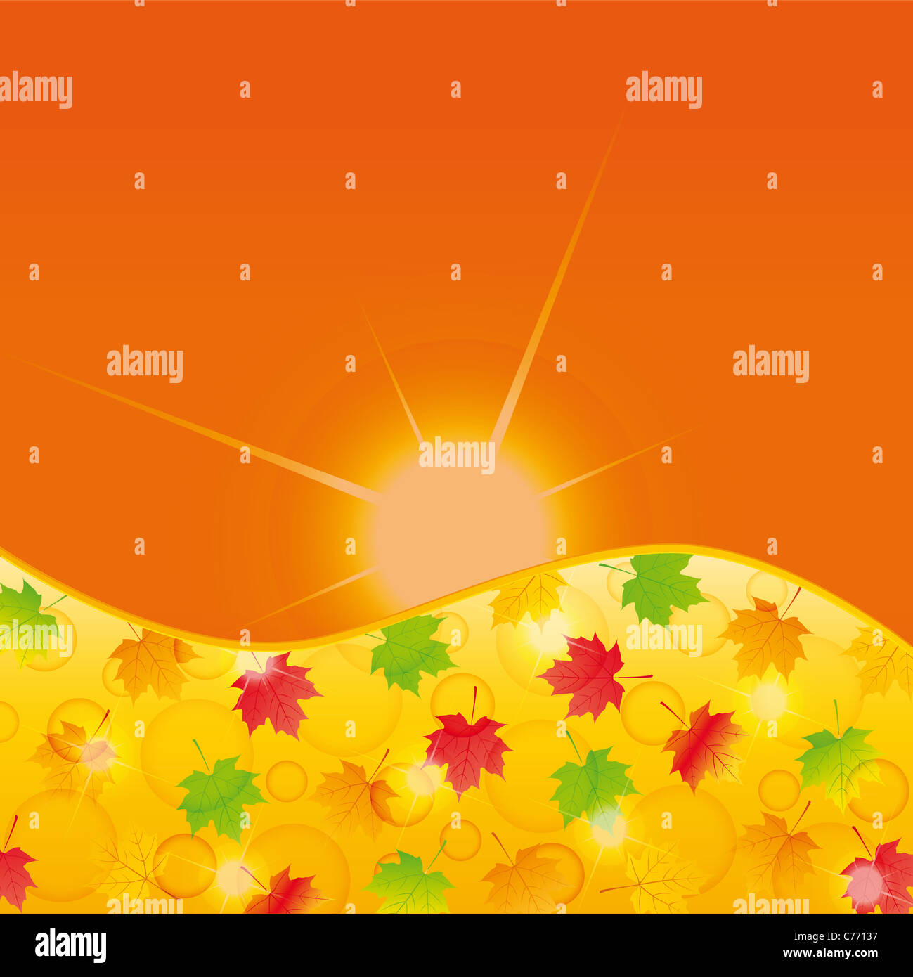 Colorful fall background with leaf Stock Photo - Alamy