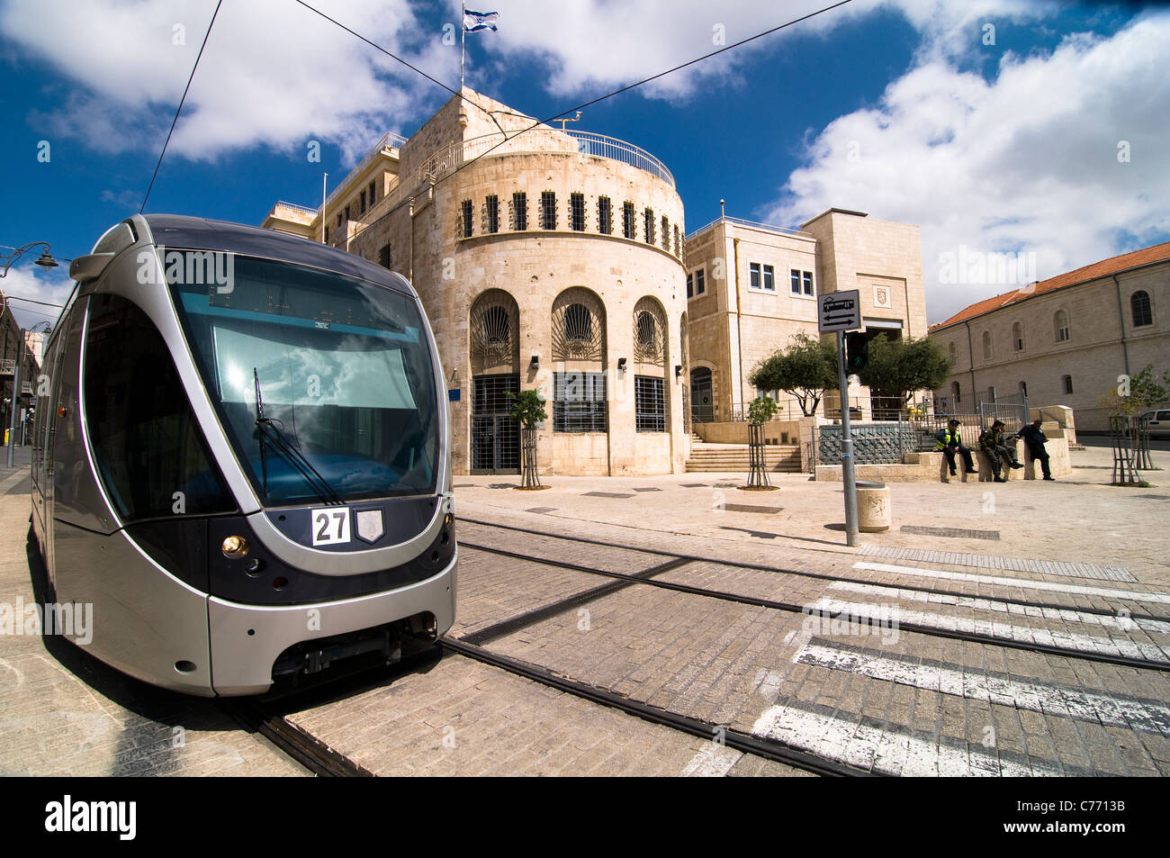 The new light rail as seen in downtown Jerusalem Stock Photo - Alamy