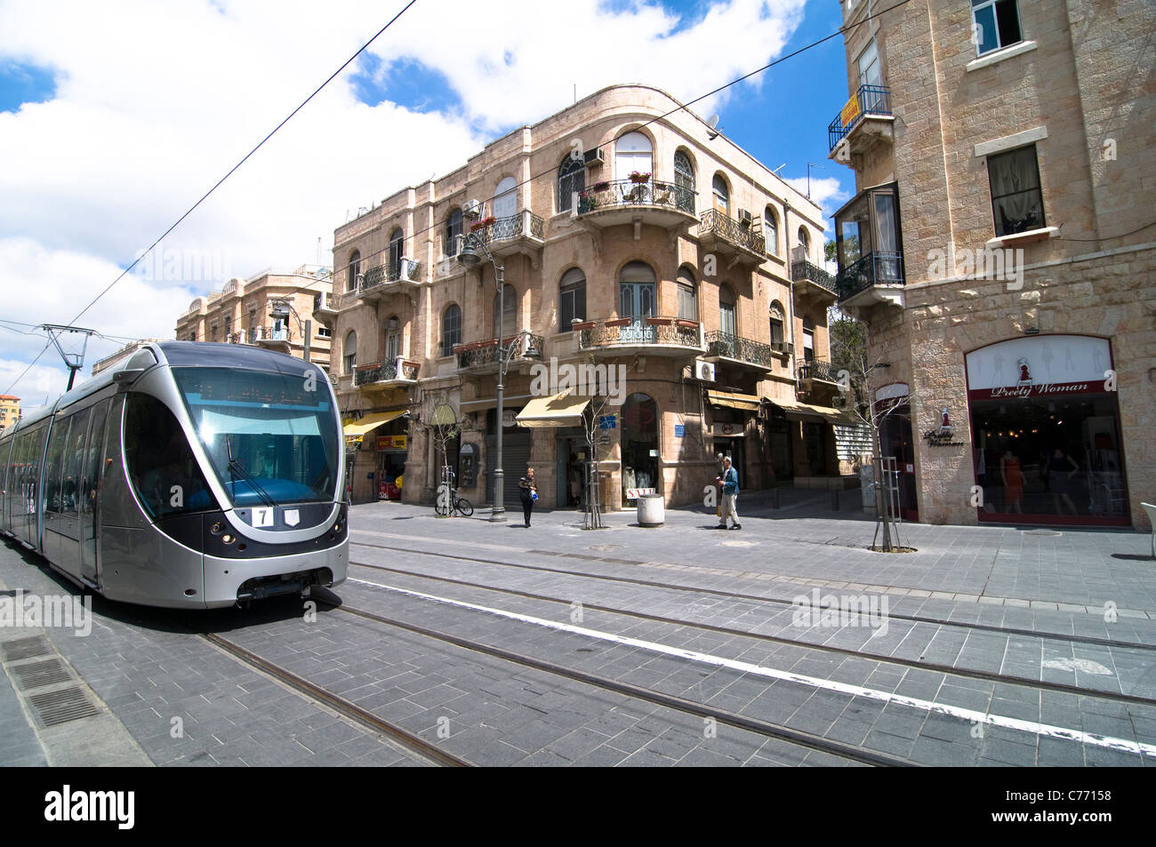 The new light rail as seen in downtown Jerusalem Stock Photo - Alamy