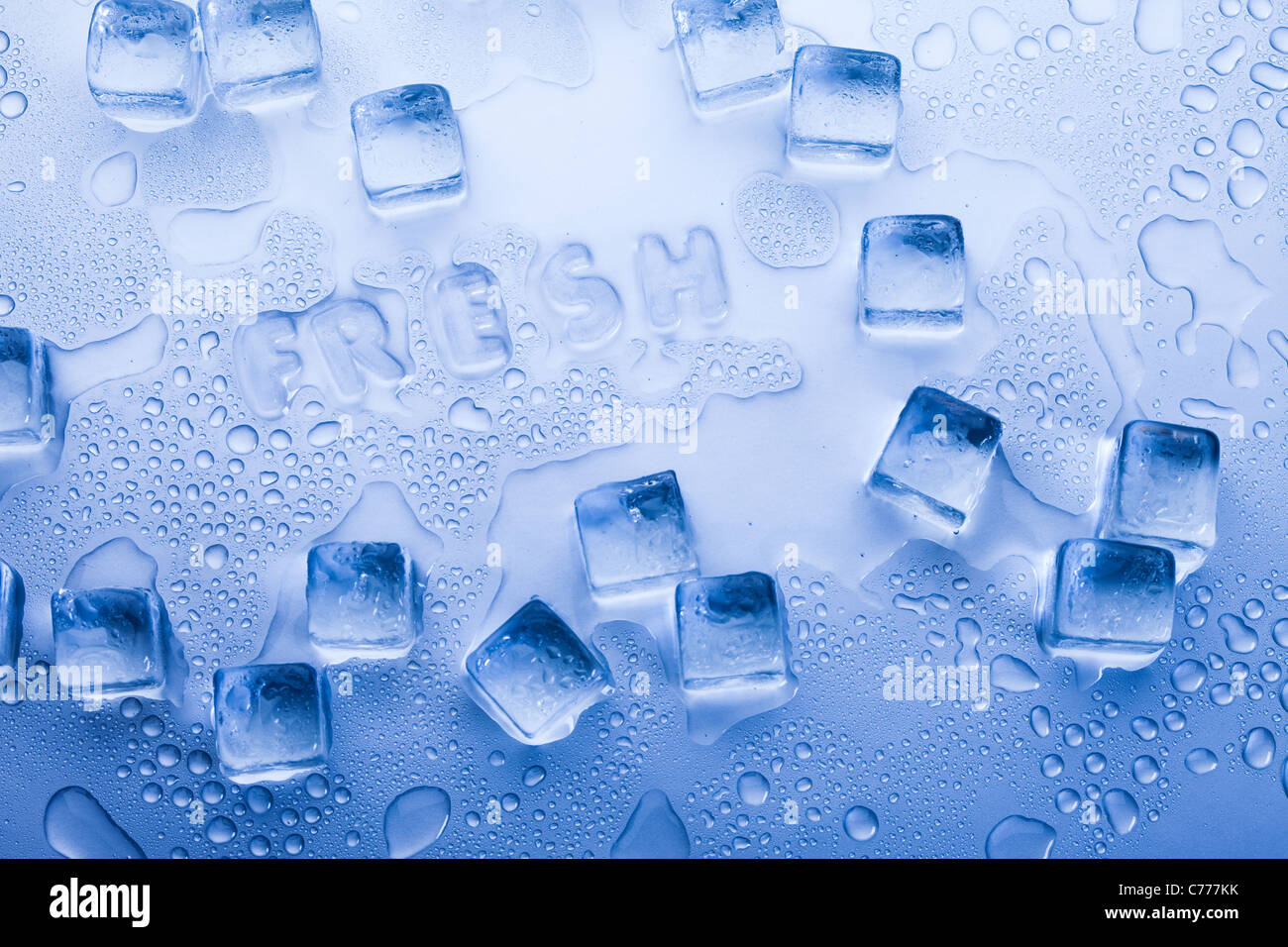 Ice cubes & aqua Stock Photo - Alamy