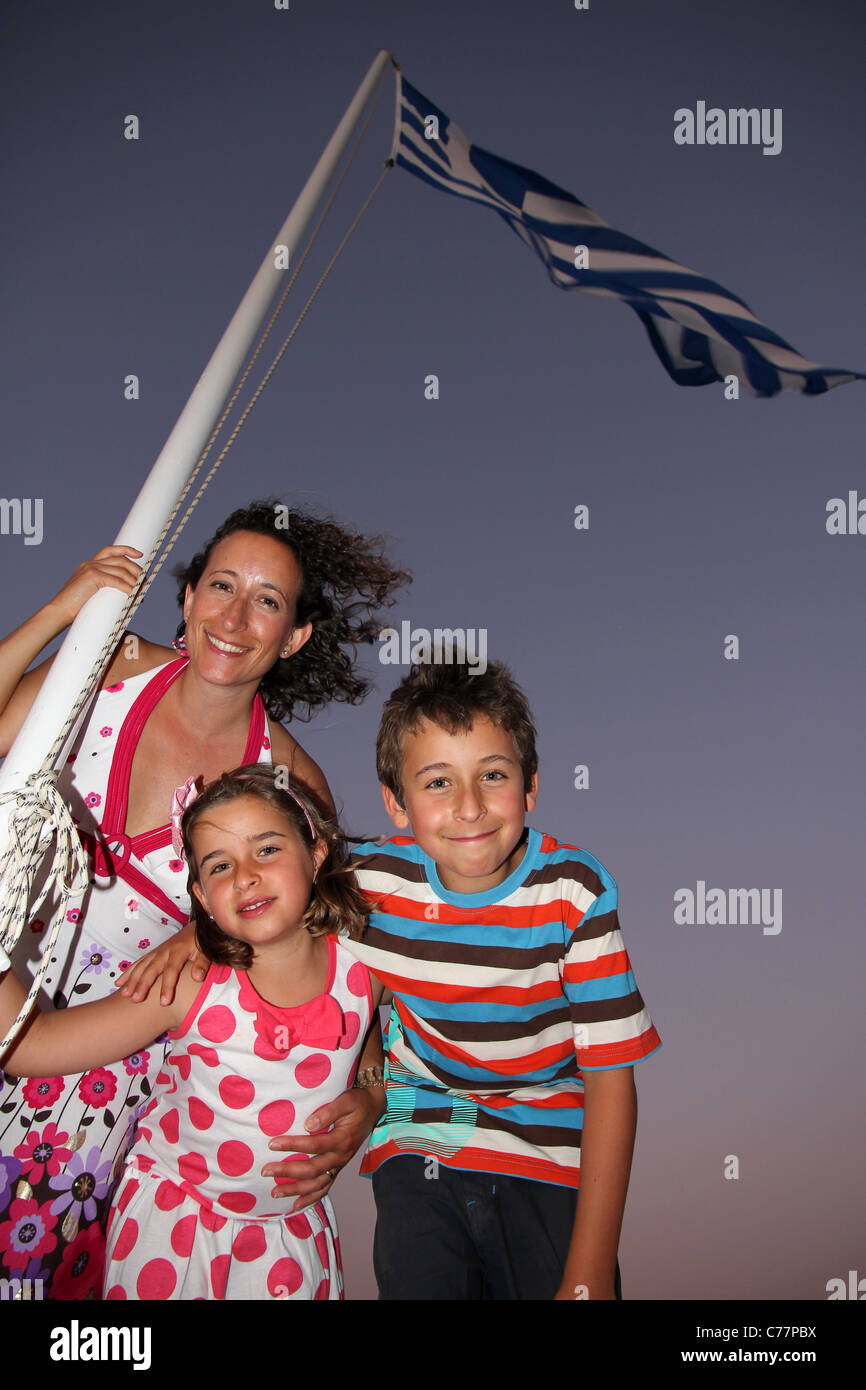 Family on vacation in greece hi-res stock photography and images - Alamy