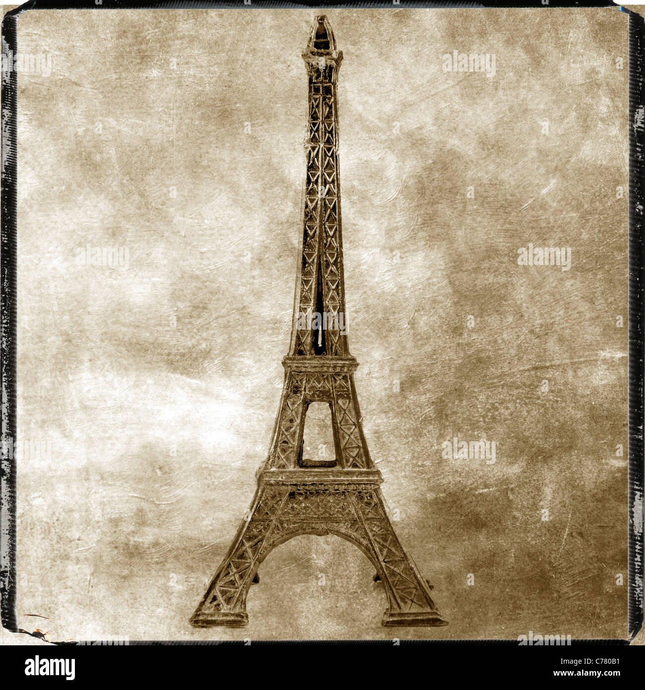 Illustration of Eiffel Tower Stock Photo - Alamy