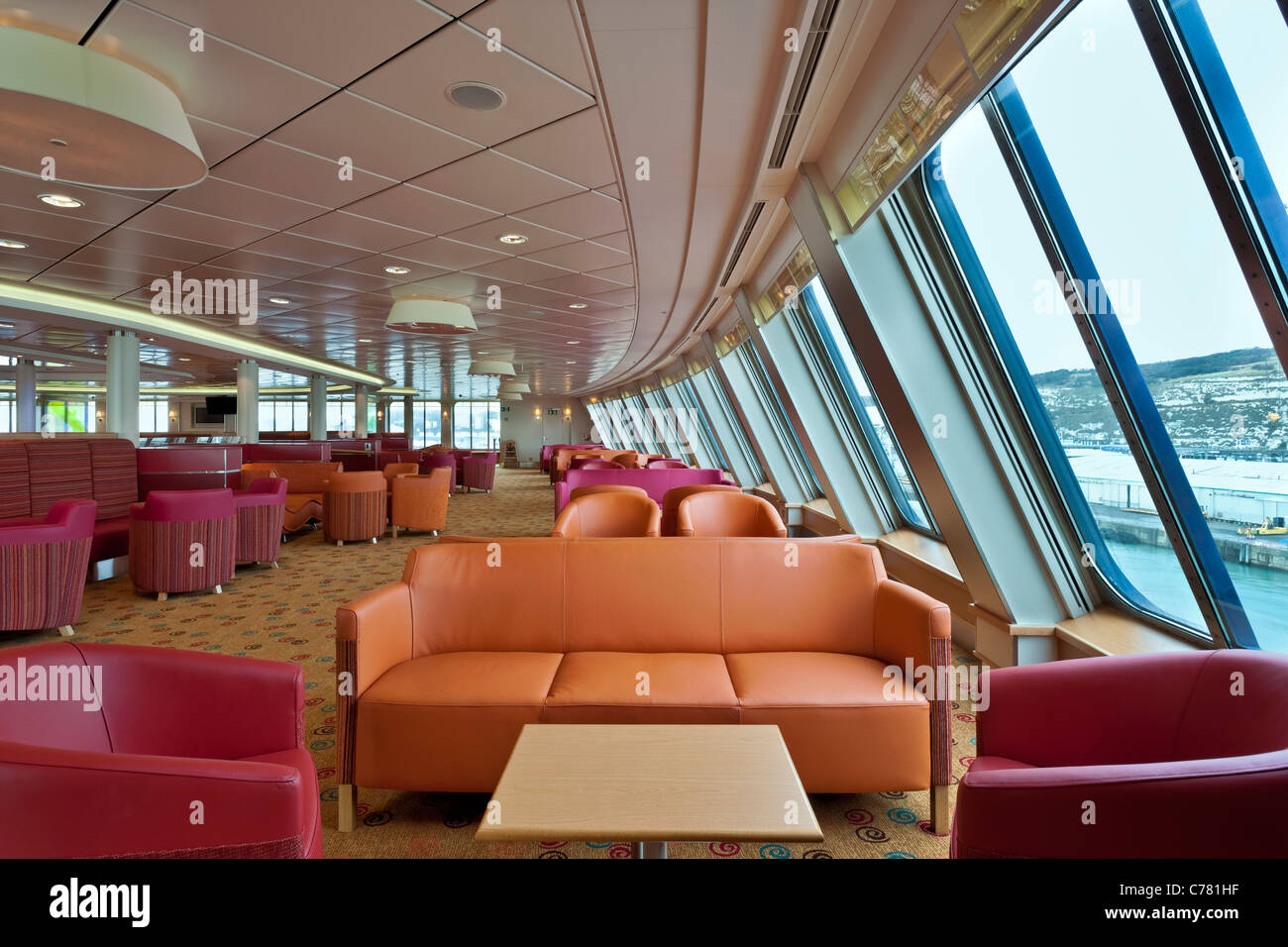 Lounge on the Spirit of Britain, P&O Ferry Stock Photo - Alamy