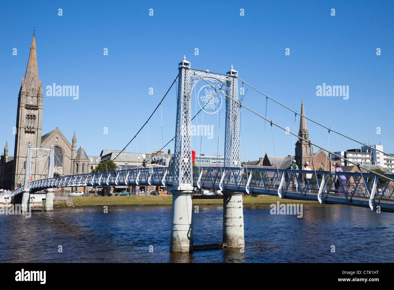 Scotland, Highlands, Inverness, Greig Street Footbridge Stock Photo - Alamy