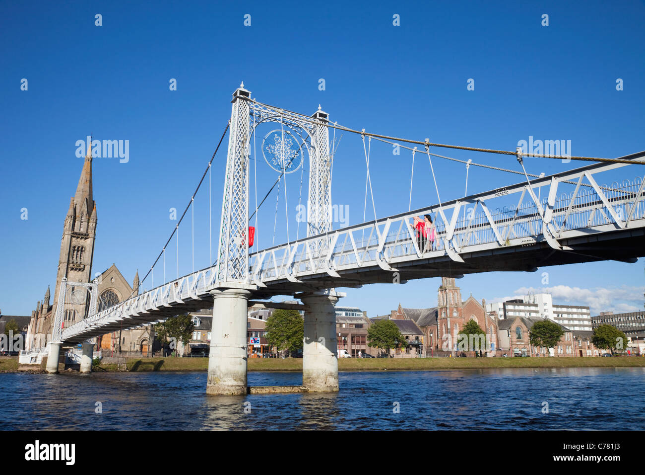 Scotland, Highlands, Inverness, Greig Street Footbridge Stock Photo - Alamy