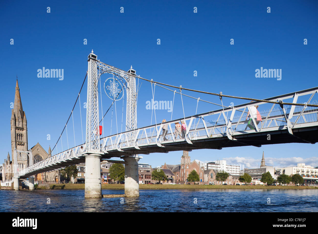 Scotland, Highlands, Inverness, Greig Street Footbridge Stock Photo - Alamy