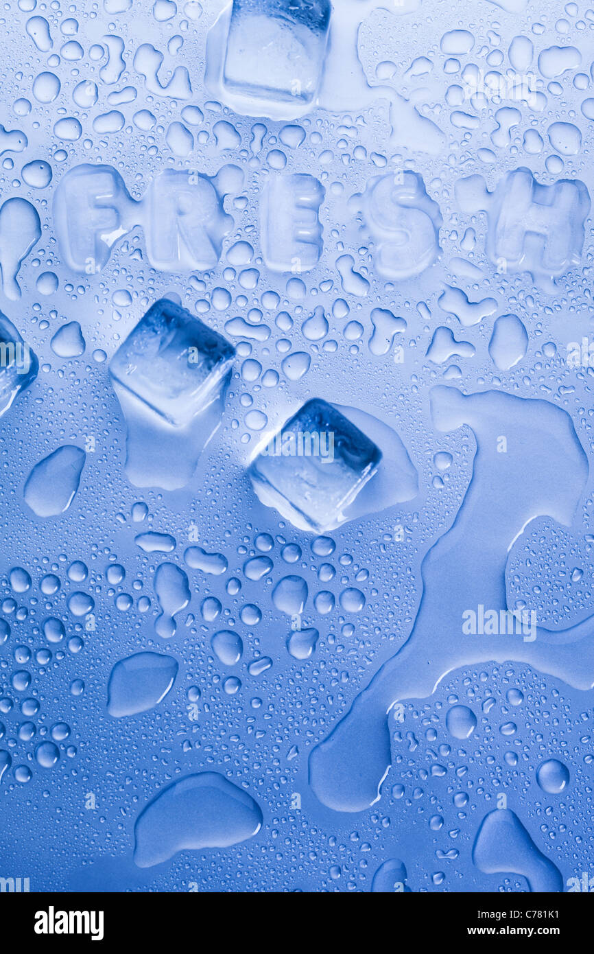 Ice cubes & aqua Stock Photo - Alamy