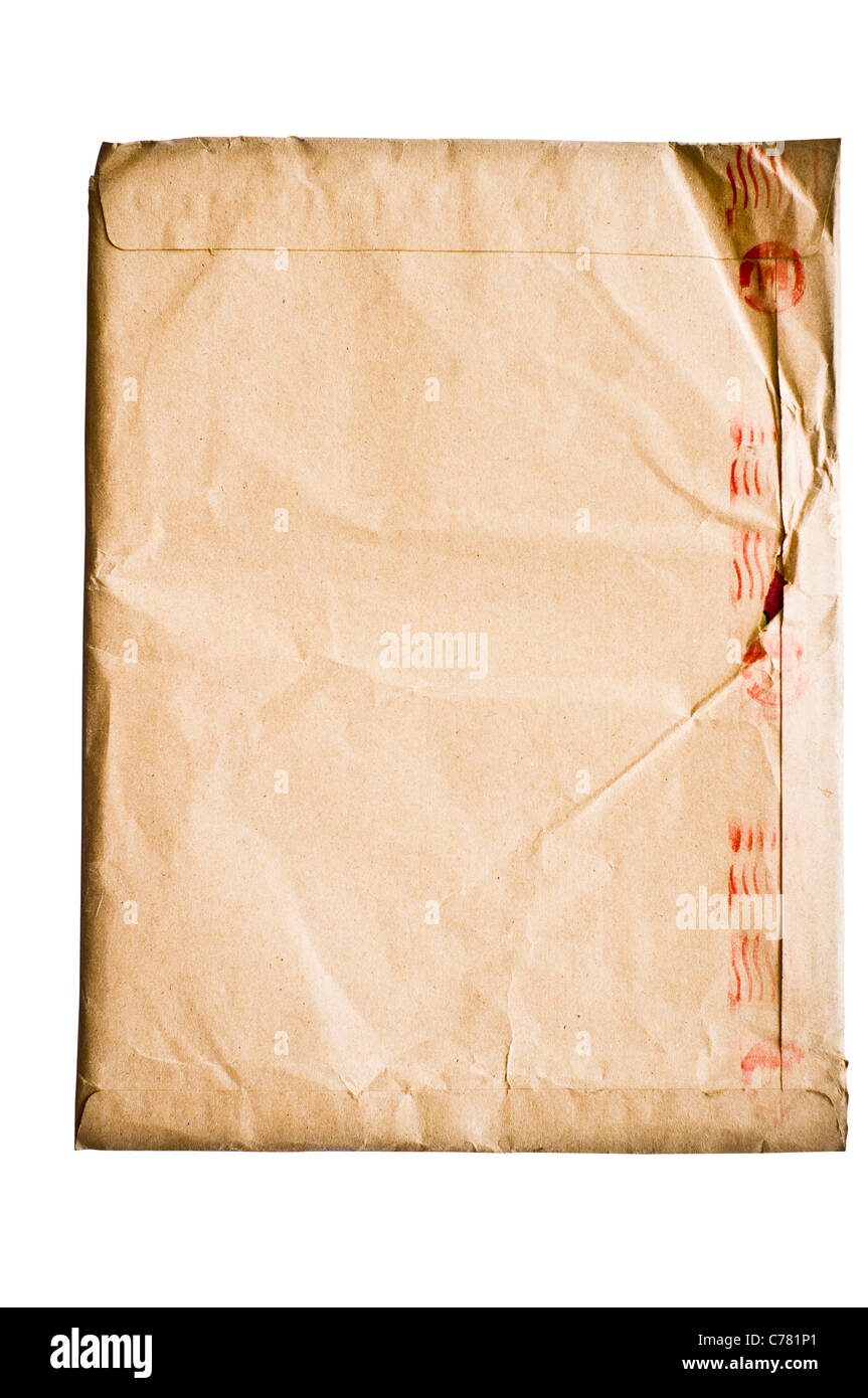 isolated crumpled envelope, with clipping path in jpg Stock Photo - Alamy