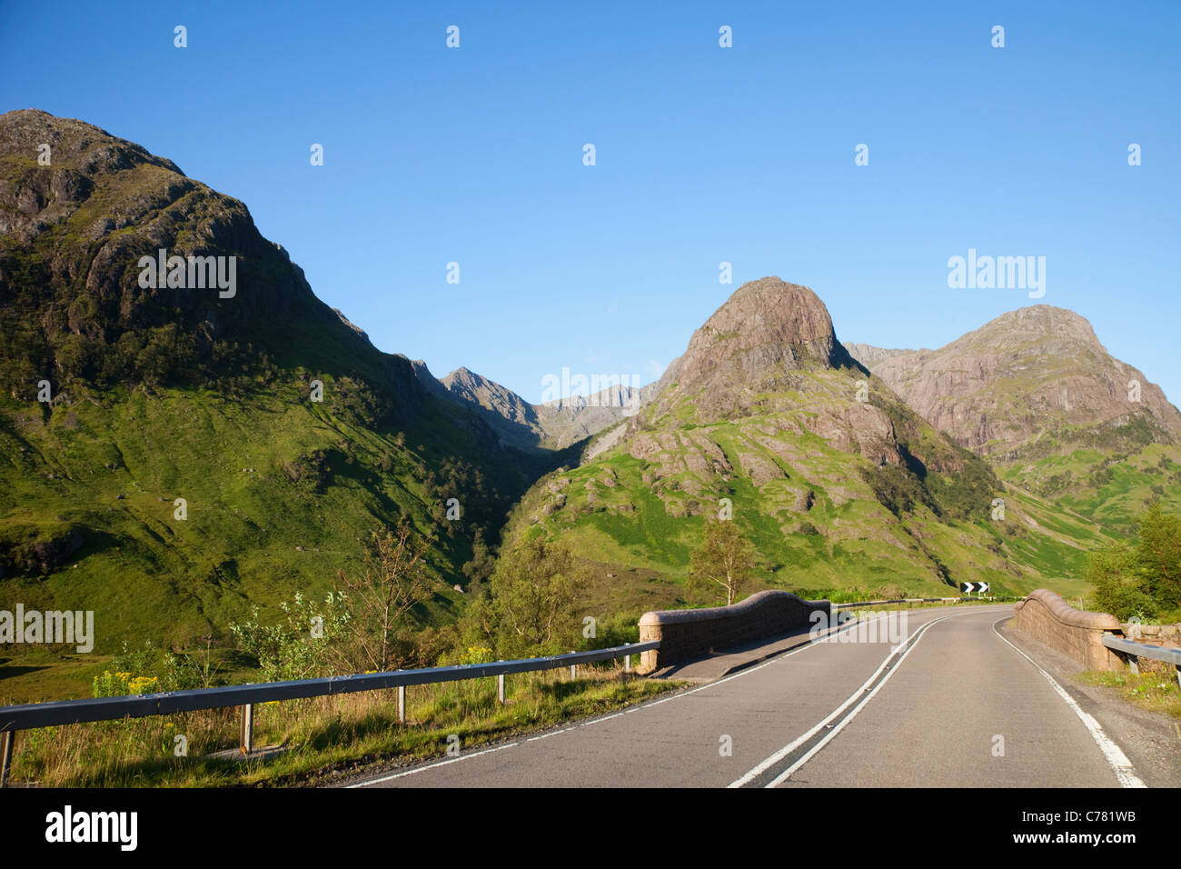 Scotland, Highlands, Empty Road in Glen Coe Stock Photo - Alamy