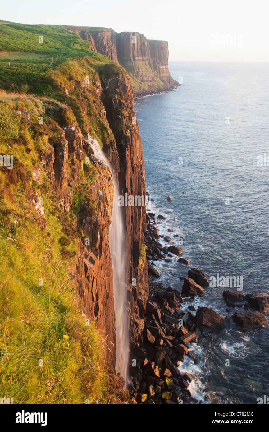 Scotland, Inner Hebrides, Isle of Skye, Mealt Falls and Kilt Rock Stock ...