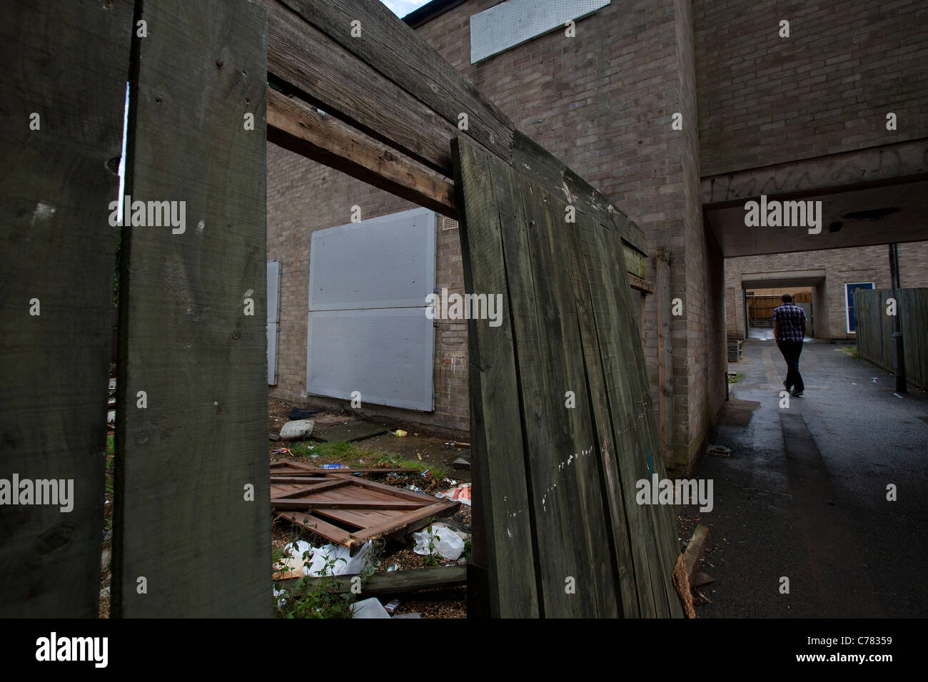 A repossessed house in corby Northmaptonshire Stock Photo - Alamy
