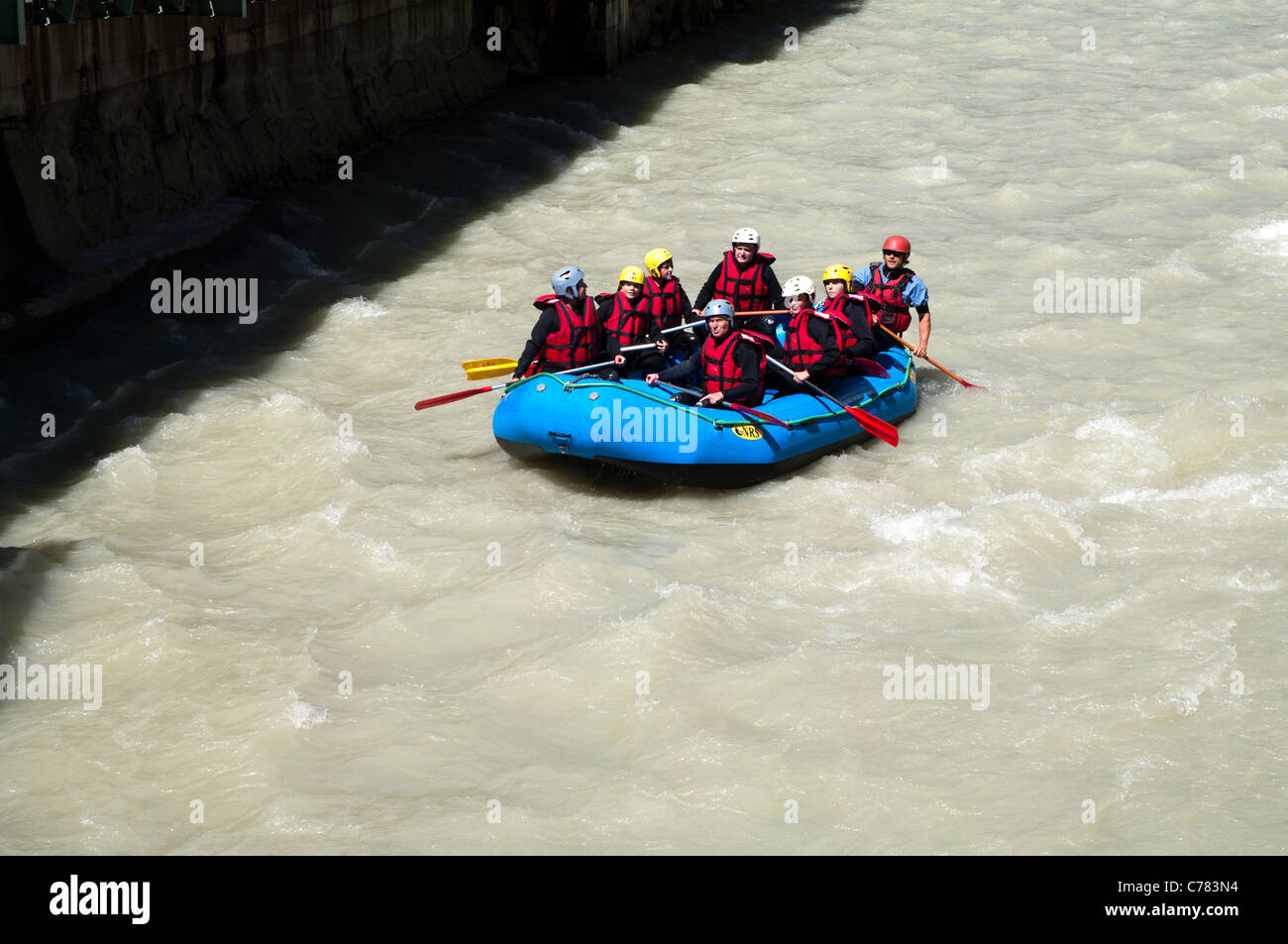 white water rafting in Chamonix Stock Photo - Alamy