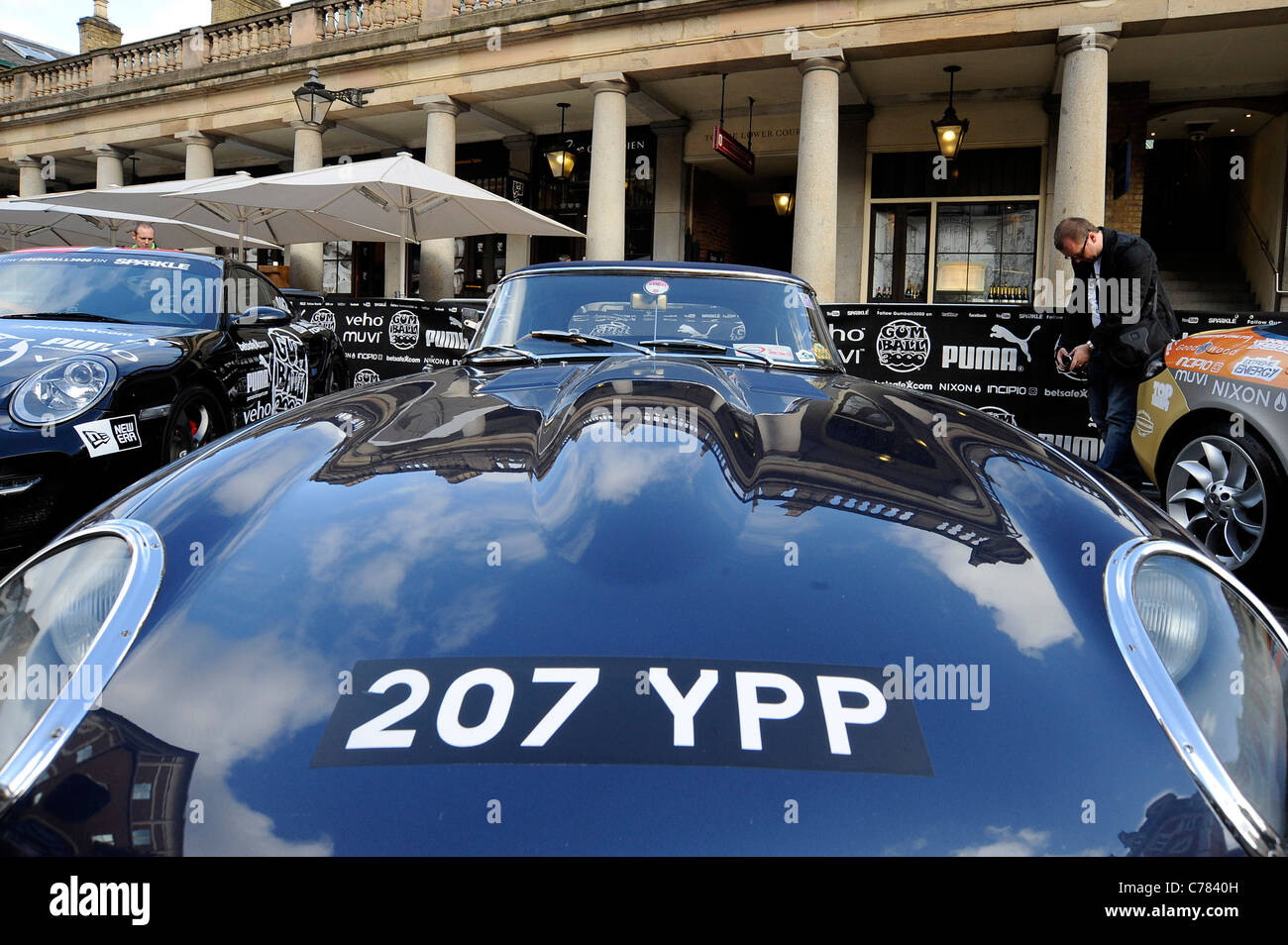Jaguar Super Car at Gumball Rally 2011 at Covent Garden London Stock ...