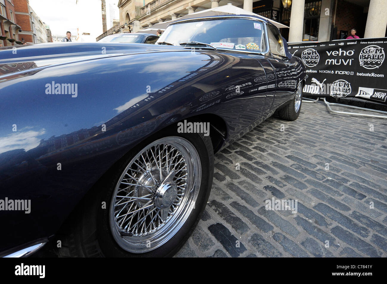 Jaguar Super Car at Gumball Rally 2011 at Covent Garden London Stock ...