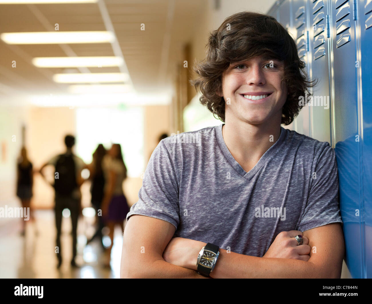 School corridor hi-res stock photography and images - Alamy