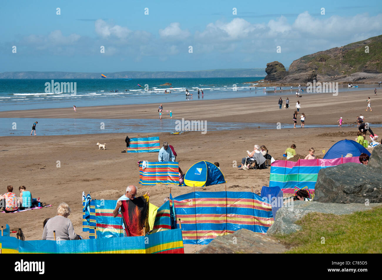 Broad Haven beach in Pembrokeshire, Wales UK Stock Photo - Alamy