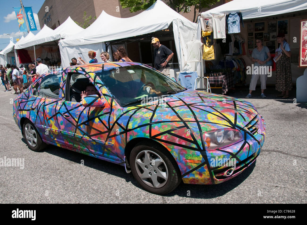 A parade at Artscape Free Arts Festival in Baltimore Summer 2011, USA ...