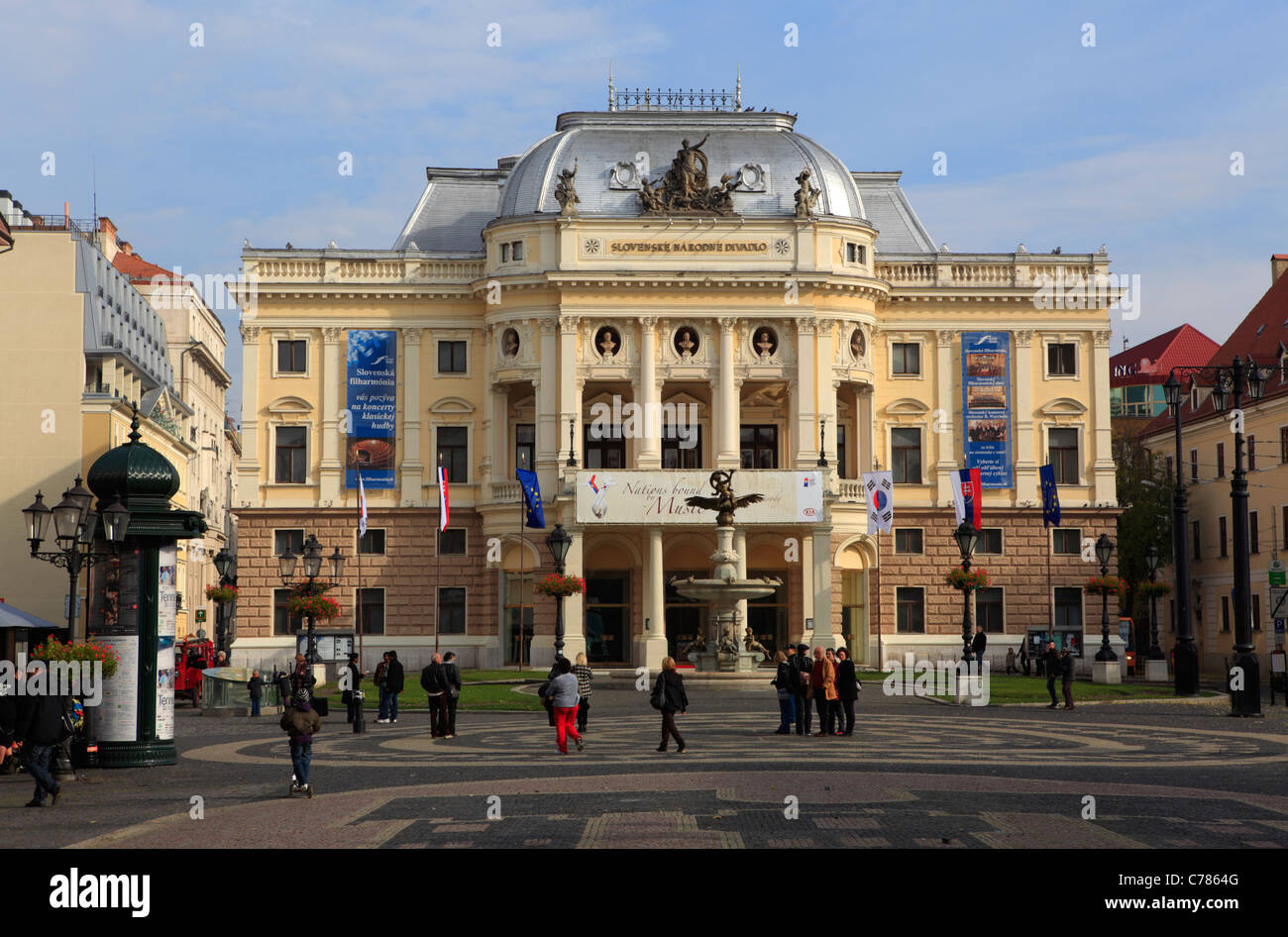 Slovak National Theatre at Hviezdoslavovo Namestie, Bratislava ...