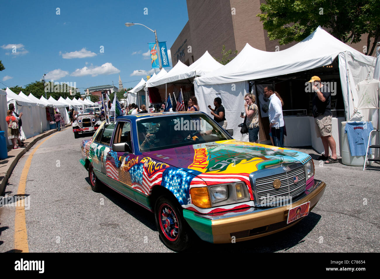 A parade at Artscape Free Arts Festival in Baltimore Summer 2011, USA ...