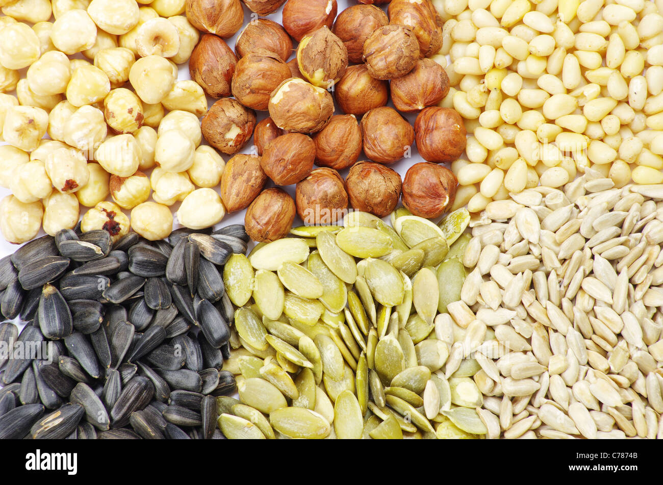 seeds and nuts with collection Stock Photo - Alamy