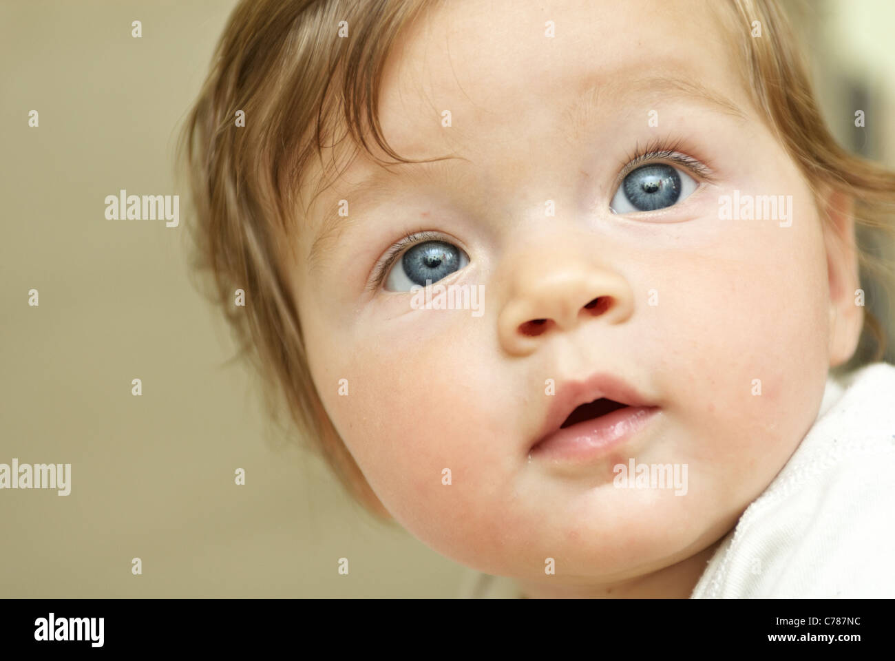 A baby child girl looking, portrait Stock Photo - Alamy