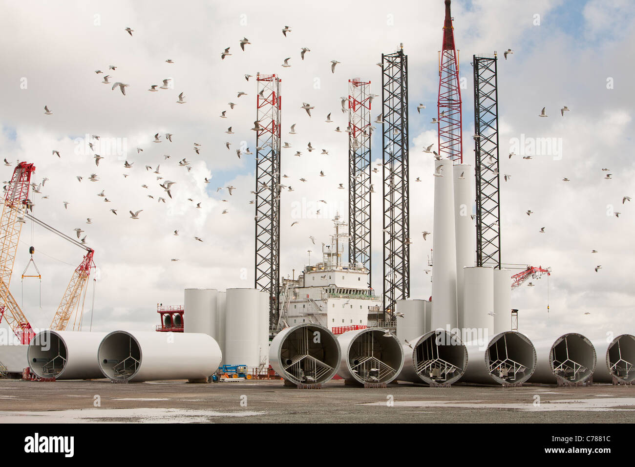 Parts of offshore wind farm hi-res stock photography and images - Alamy