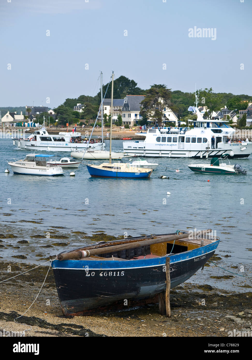 Traditional boat, Séné, Bay of Morbihan, Brittany, France Stock Photo ...