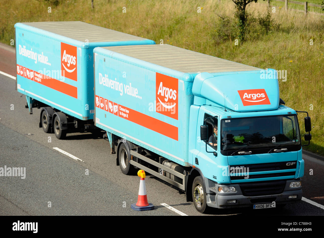 Daf cf ridgid boxvan drawbar trailer hi-res stock photography and ...