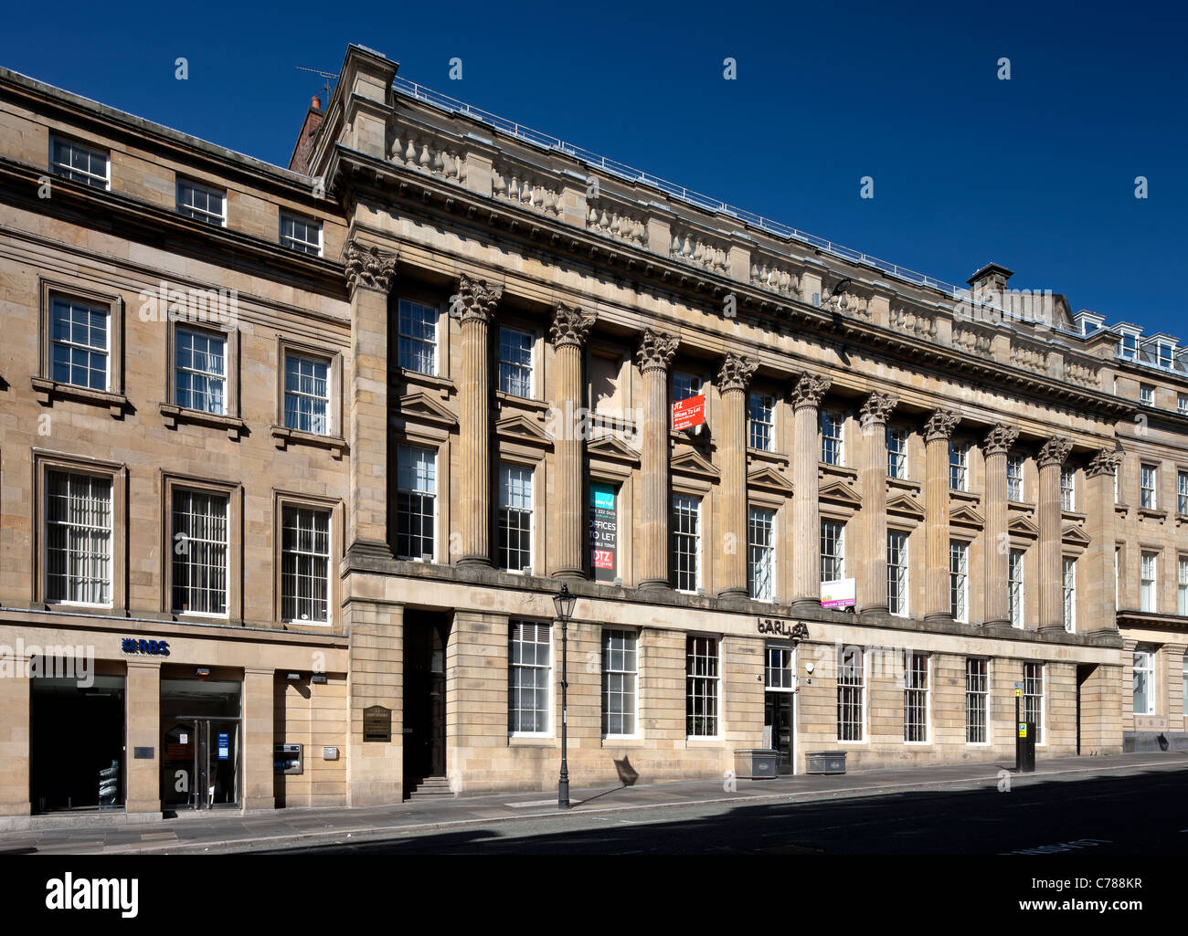 The stunning architecture of Grey Street, Newcastle upon Tyne Stock ...